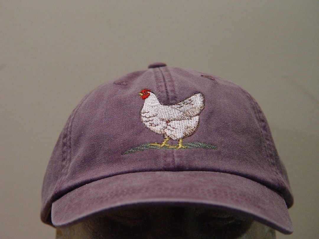 CHICKEN HEN Hat - Embroidered Men Women Domestic Farm Baseball Cap ...