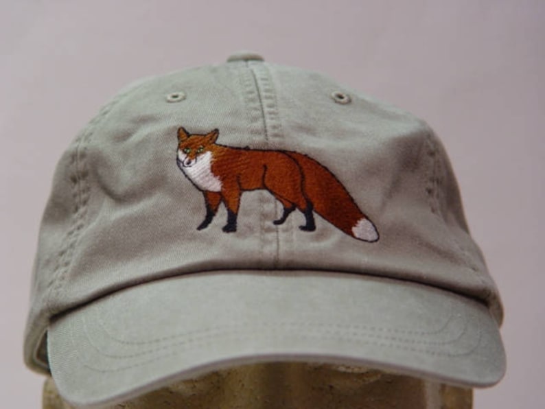 RED FOX HAT Embroidered Wildlife Women Men Mom Dad Baseball | Etsy