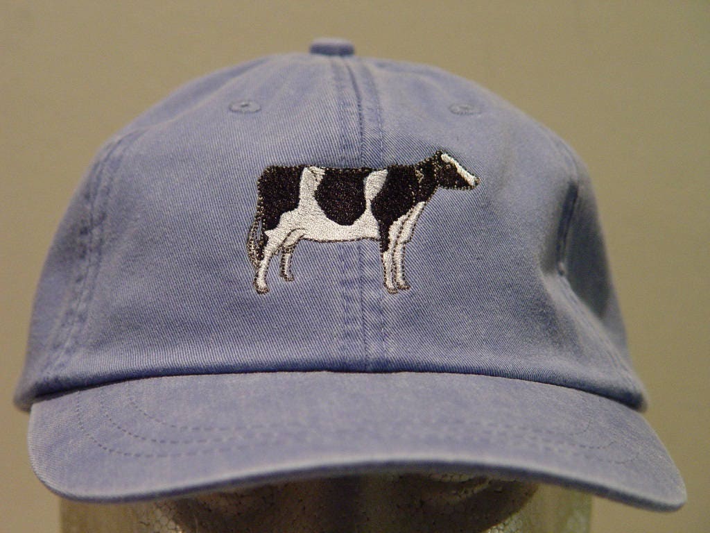 HOLSTEIN COW Farm Hat - One Embroidered Men Women Baseball Cap - Price ...