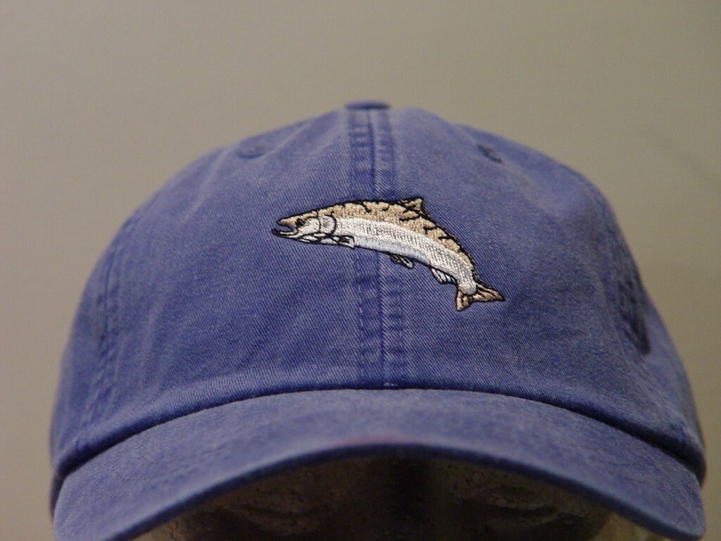 Atlantic Salmon Hat - One Embroidered Fish Men Women Wildlife Cap ...