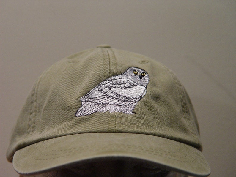 SNOWY OWL HAT - Embroidered Women Men Wildlife Baseball Gift Cap ...