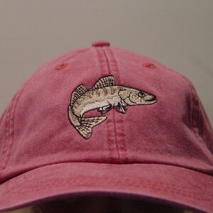 WALLEYE FISH HAT - One Embroidered Men Women Wildlife Baseball Cap ...