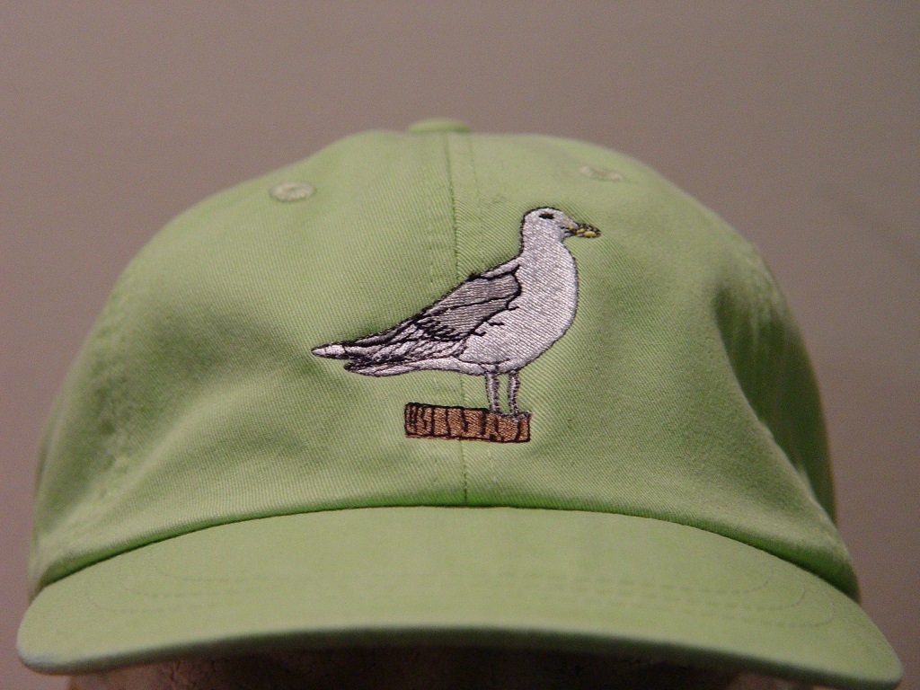 SEAGULL BIRD HAT - One Embroidered Men Women Wildlife Baseball Cap ...