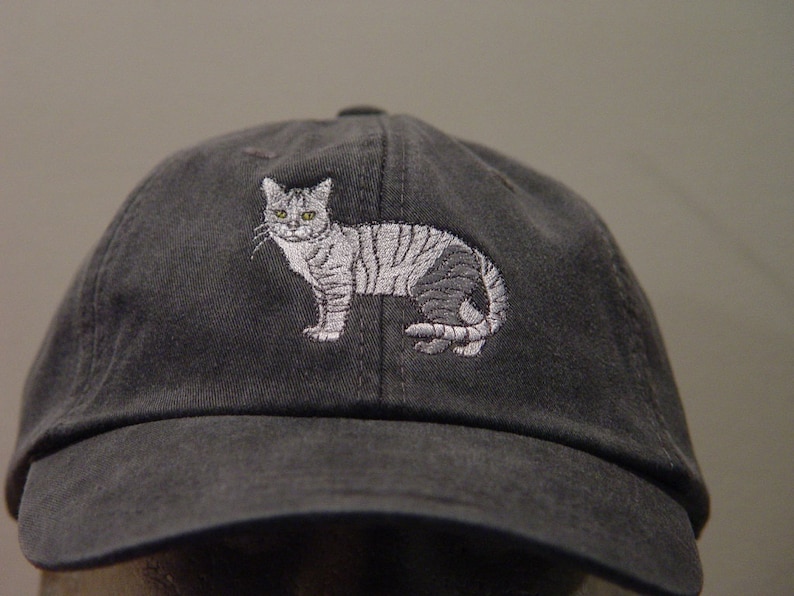 AMERICAN SHORTHAIR TABBY Cat Hat - One Embroidered Men Women Cap ...