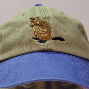 BEAVER Wildlife Hat One Embroidered Men Women Cotton Baseball Cap ...