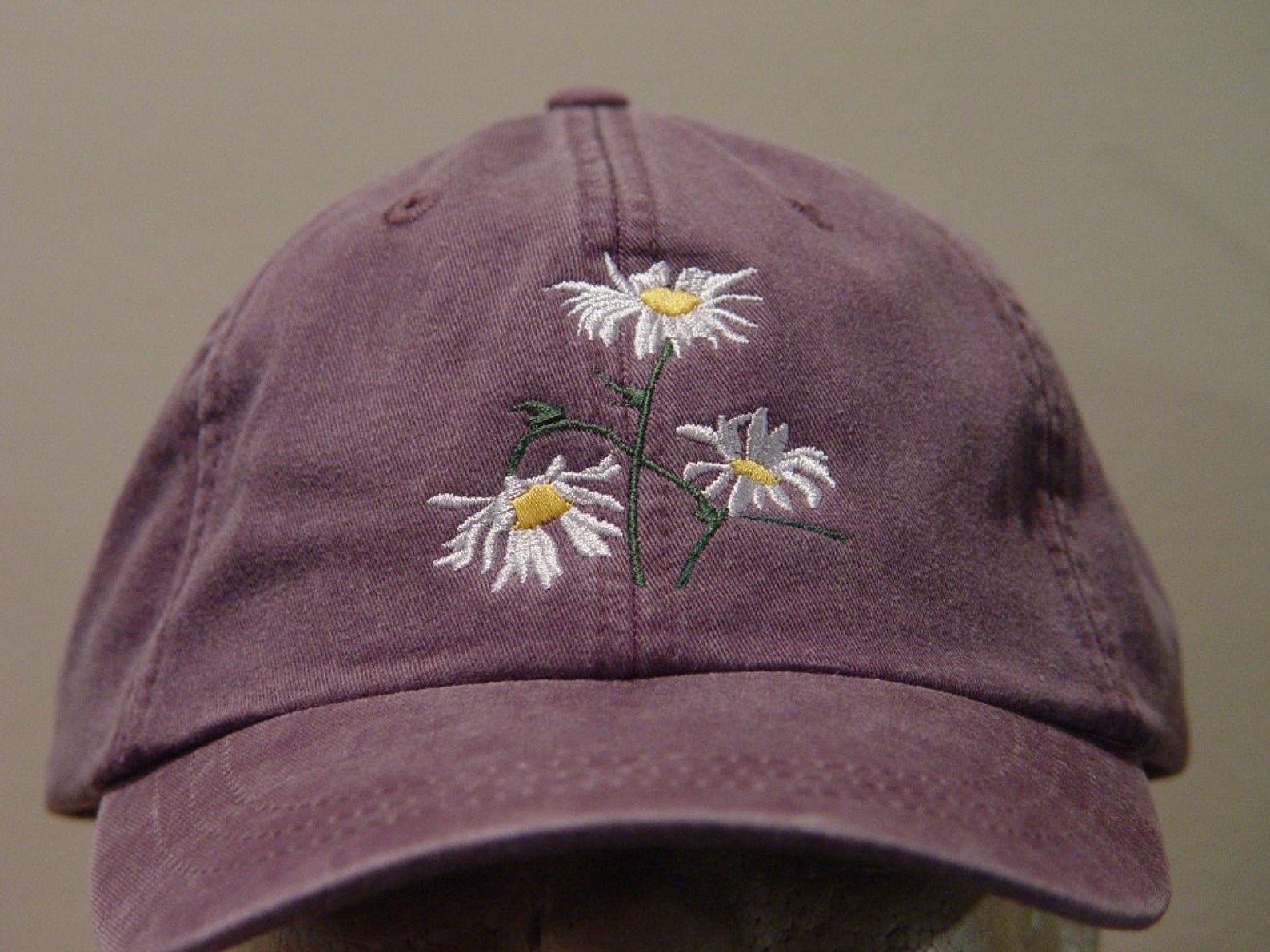 WHITE FIELD DAISY Flower Hat - Embroidered Garden Men Women Cap - 24 ...