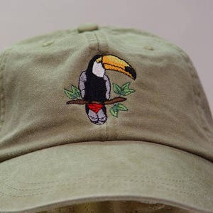TOCO TOUCAN Bird Hat - Embroidered Men Women Wildlife Baseball Cap ...