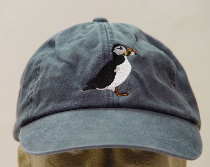 PUFFIN BIRD HAT - One Embroidered Women Men Wildlife Baseball Cap ...