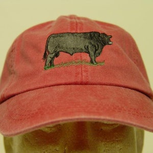 BLACK ANGUS Cow Farm Hat - One Embroidered Men Women Rancher Cap ...
