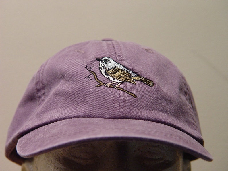 HERMIT THRUSH Bird Hat - One Embroidered Men Women Wildlife Cap - Price ...