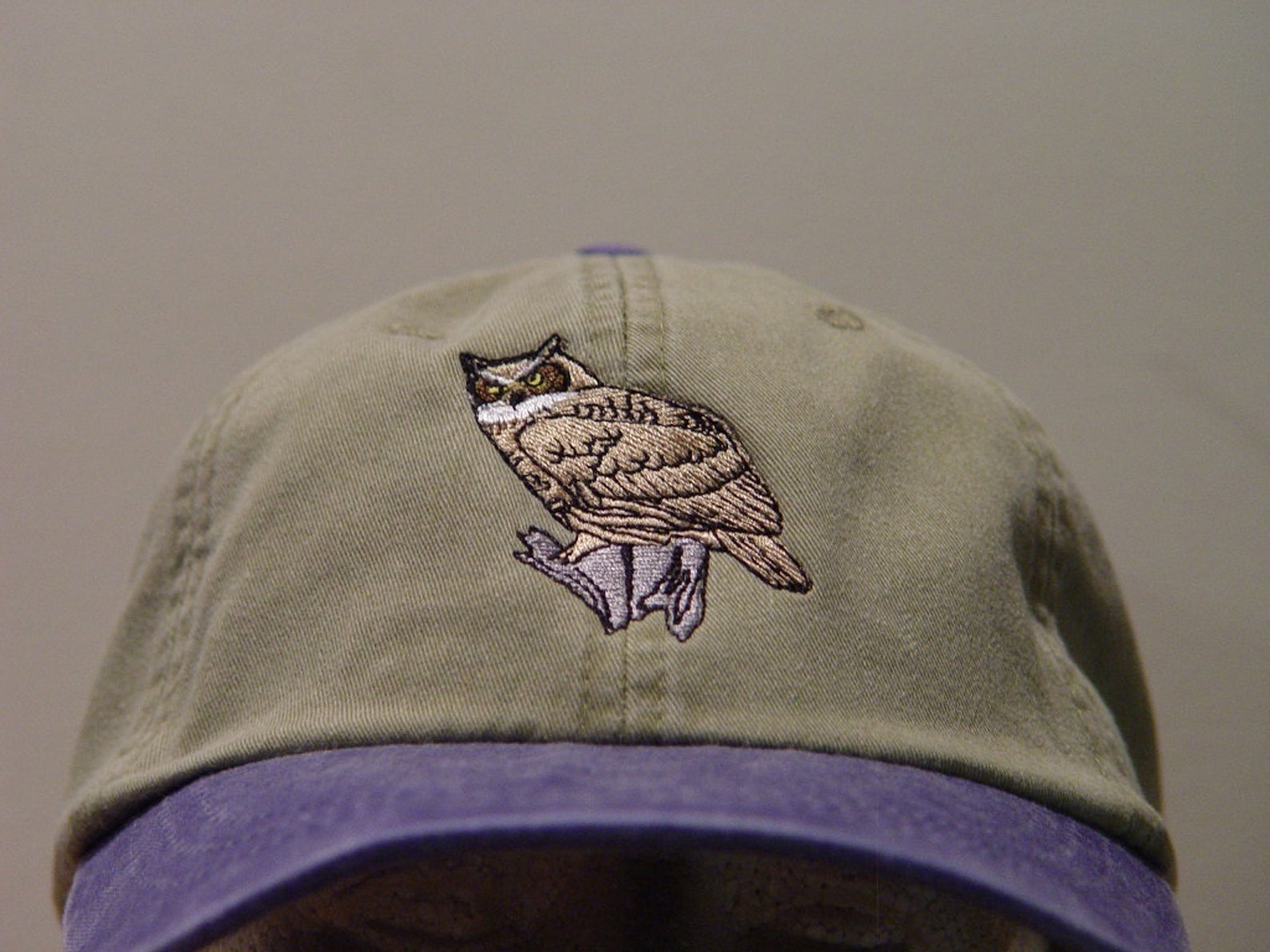 GREAT HORNED OWL Bird Hat Embroidered Wildlife Baseball Cap | Etsy