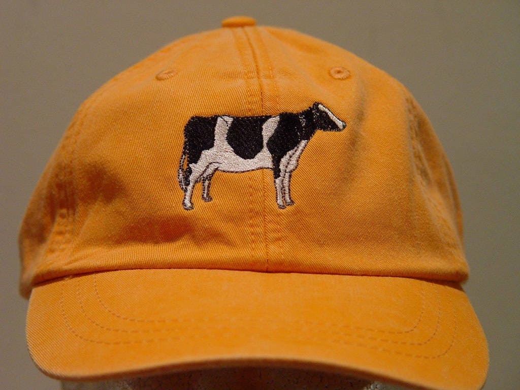 HOLSTEIN COW Farm Hat - One Embroidered Men Women Baseball Cap - Price ...