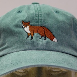 RED FOX HAT - Embroidered Wildlife Women Men Mom Dad Baseball Cap ...