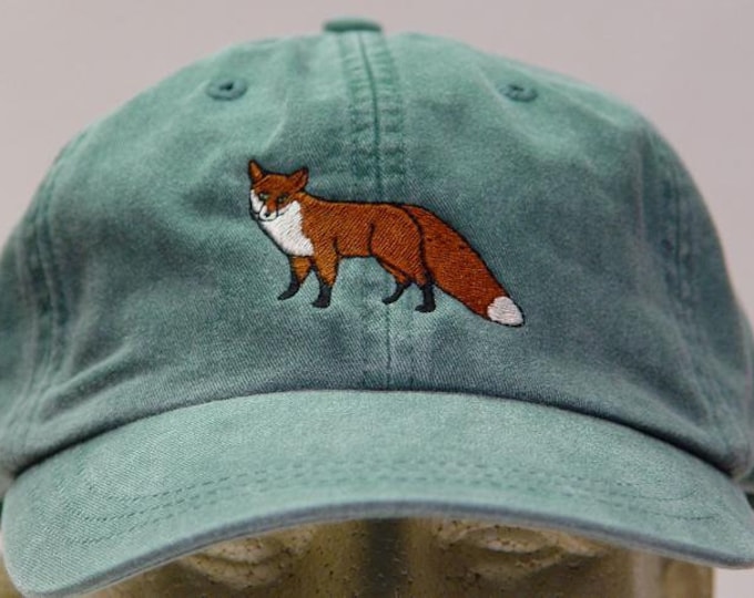 RED FOX HAT Embroidered Wildlife Women Men Mom Dad Baseball Cap Price ...