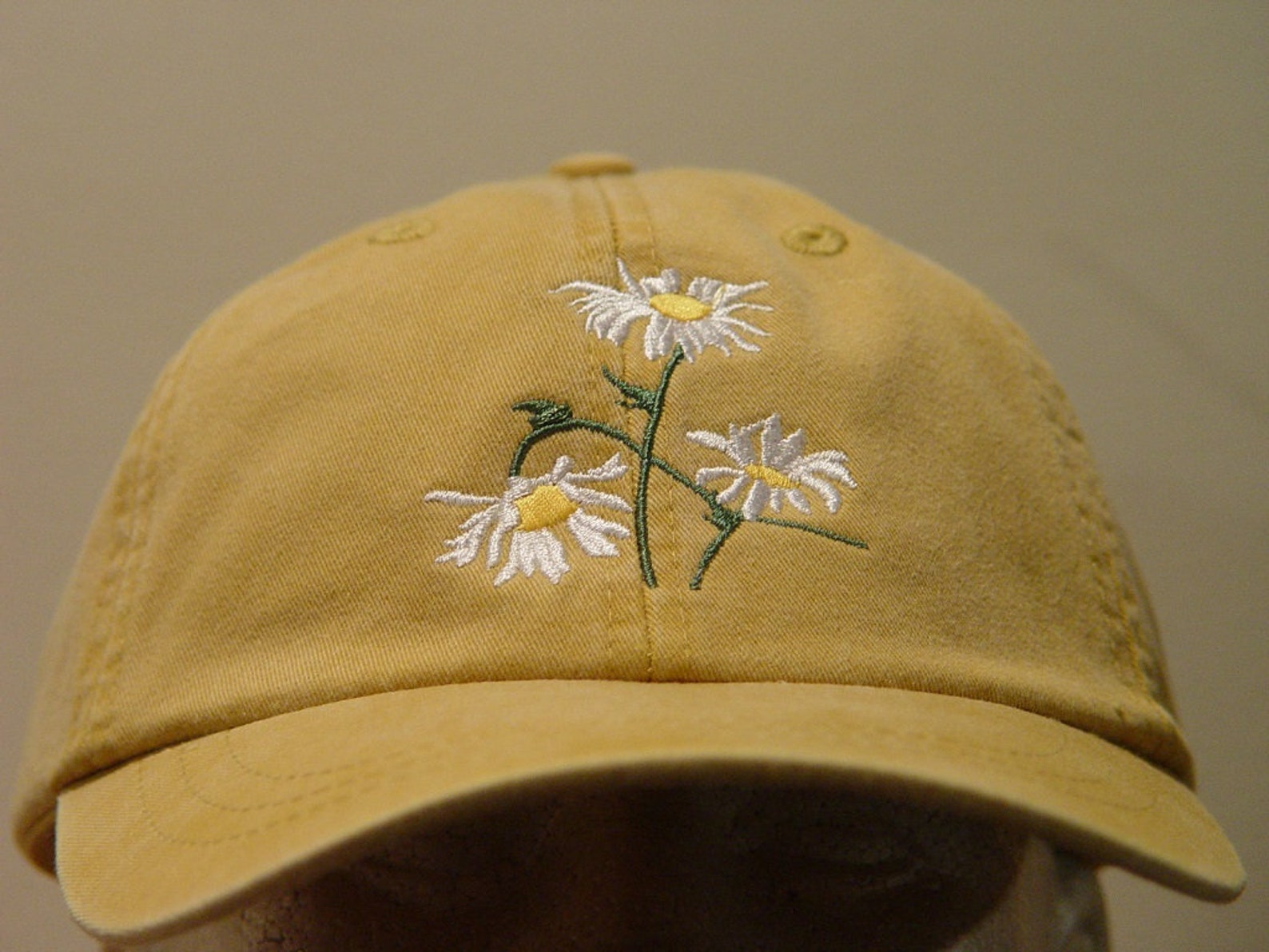 WHITE FIELD DAISY Flower Hat - Embroidered Garden Men Women Cap - 24 ...