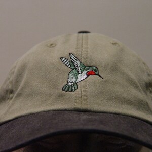 HUMMINGBIRD HAT - One Embroidered Bird Women Men Wildlife Gift Cap ...
