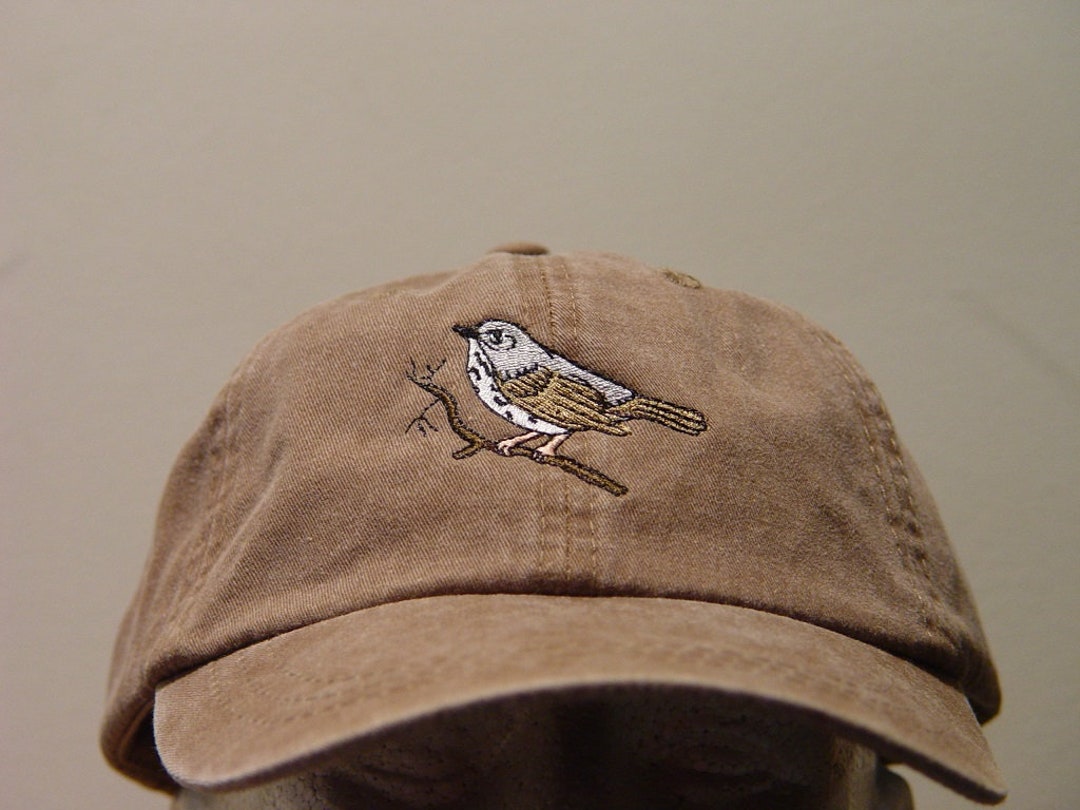 HERMIT THRUSH Bird Hat - One Embroidered Men Women Wildlife Cap - Price ...