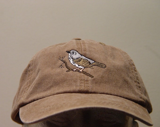 HERMIT THRUSH Bird Hat One Embroidered Men Women Wildlife - Etsy