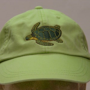 SEA TURTLE HAT - Embroidered Men Women Marine Wildlife Cotton Cap ...