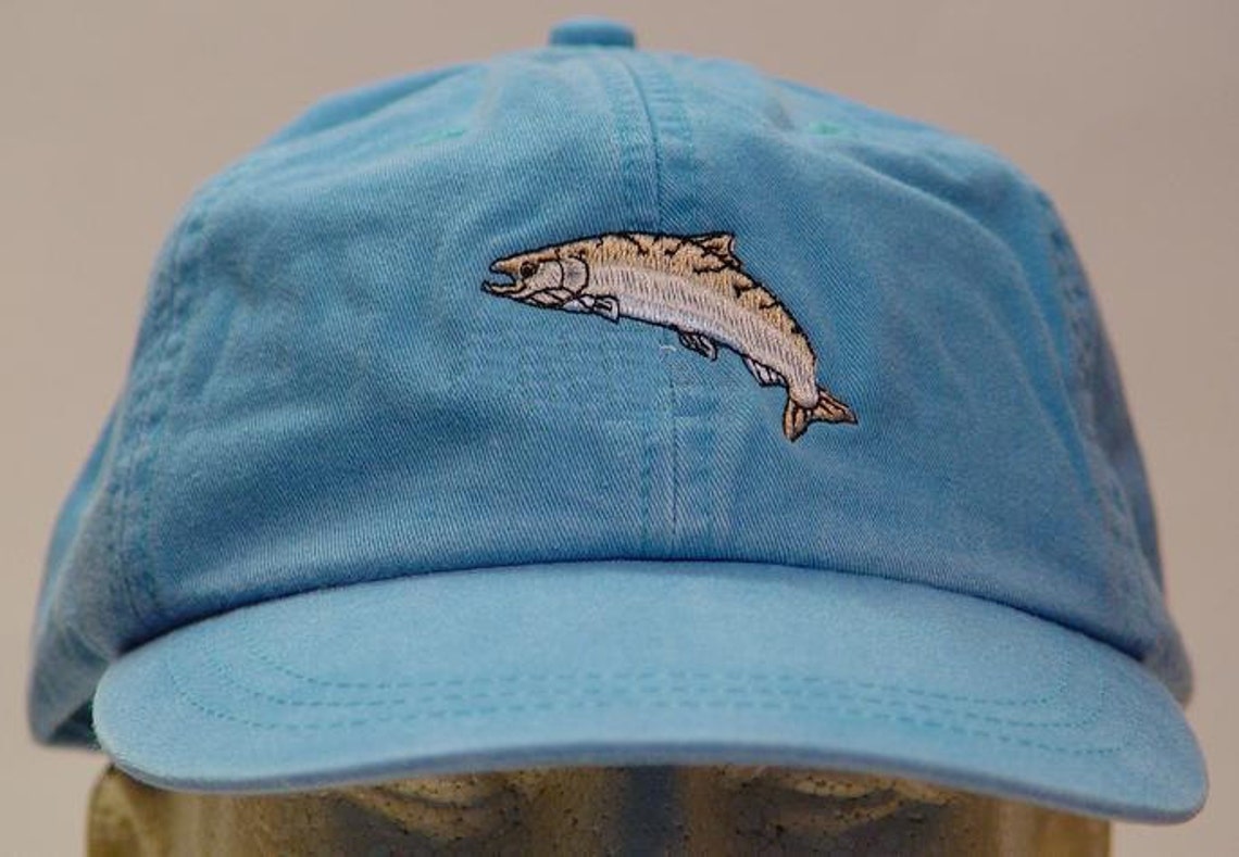 Atlantic Salmon Hat One Embroidered Fish Men Women Wildlife | Etsy