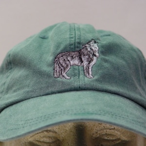 GRAY WOLF HAT - Embroidered Men Women Wildlife Baseball Cap - Price ...