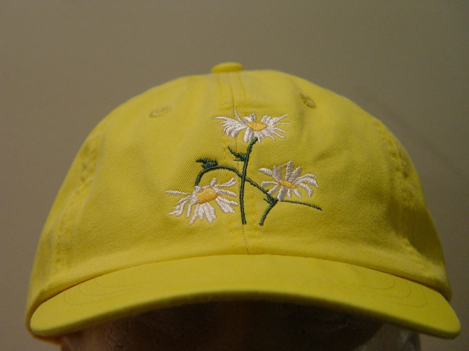 WHITE FIELD DAISY Flower Hat Embroidered Garden Men Women | Etsy