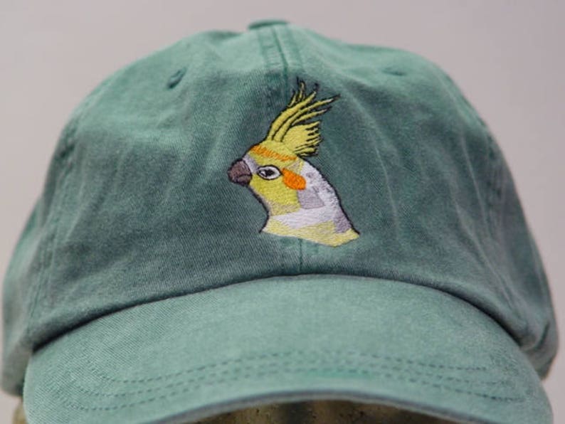 COCKATIEL BIRD HAT - Embroidered Men Women Wildlife Baseball Cap ...