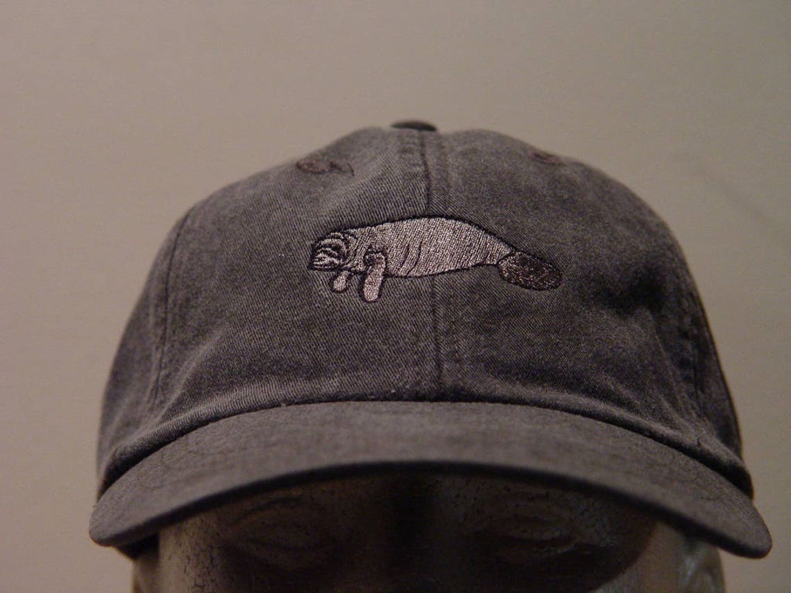 MANATEE HAT Embroidered Sea Cow Men Women Marine Wildlife | Etsy