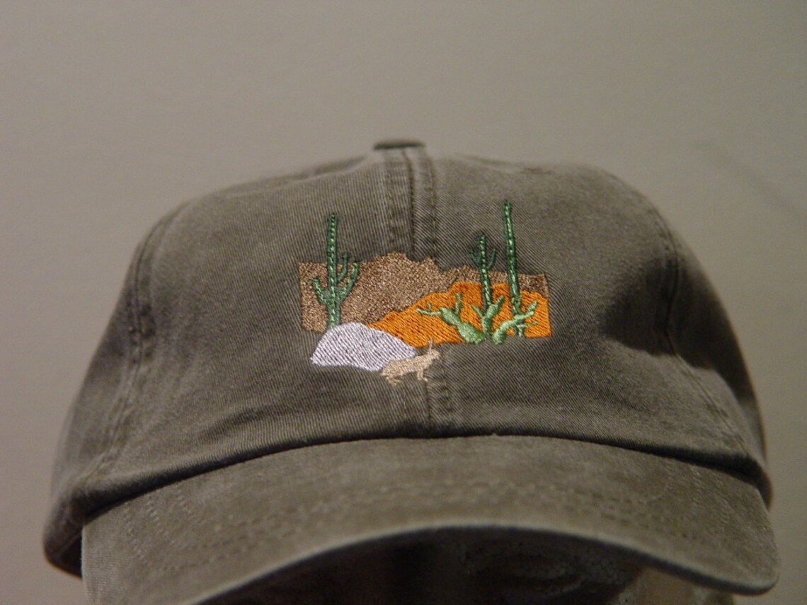 DESERT CACTUS RABBIT Hat One Embroidered Men Women Wildlife | Etsy
