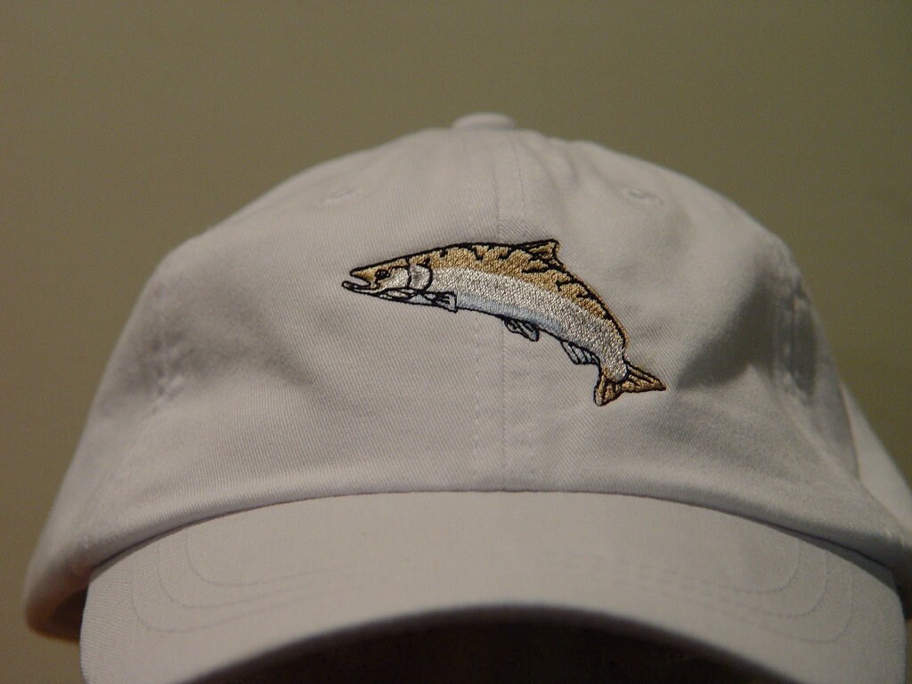 Atlantic Salmon Hat - One Embroidered Fish Men Women Wildlife Cap ...