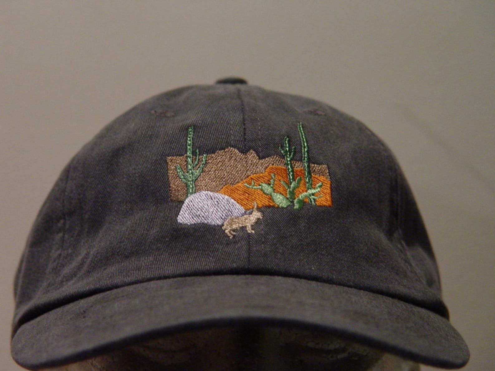 DESERT CACTUS RABBIT Hat - One Embroidered Men Women Wildlife Cap ...