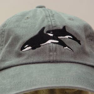KILLER WHALES HAT - One Embroidered Orca Men Women Wildlife Cap - Price ...