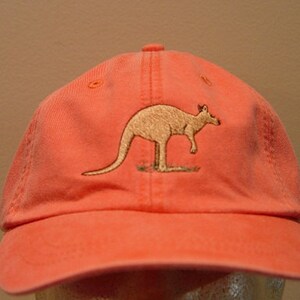 KANGAROO WILDLIFE HAT Embroidered Australia Men Women Baseball Cap ...