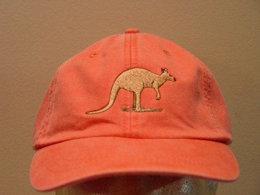 KANGAROO WILDLIFE HAT Embroidered Australia Men Women Baseball Cap ...