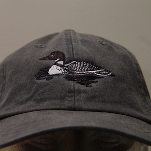 LOON BIRD HAT - One Embroidered Men Women Wildlife Baseball Cap - Price ...