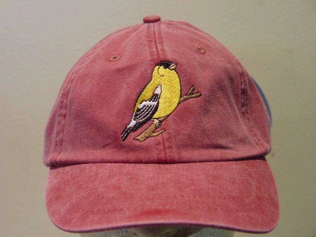 AMERICAN GOLDFINCH BIRD Hat One Embroidered Men Women Wildlife Cap ...