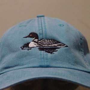 LOON BIRD HAT - One Embroidered Men Women Wildlife Baseball Cap - Price ...