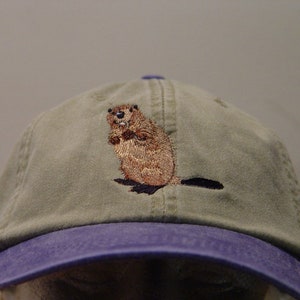 BEAVER Wildlife Hat One Embroidered Men Women Cotton Baseball Cap ...