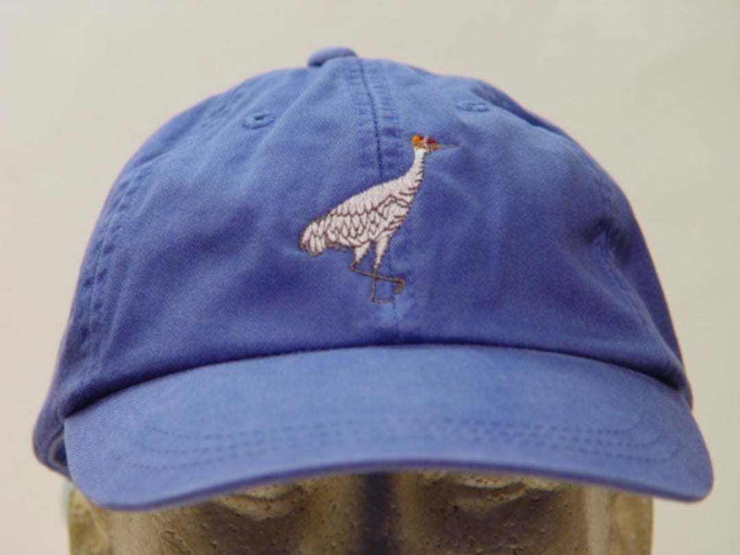 Sandhill Crane Bird Hat - One Embroidered Wildlife Men Women Cap ...