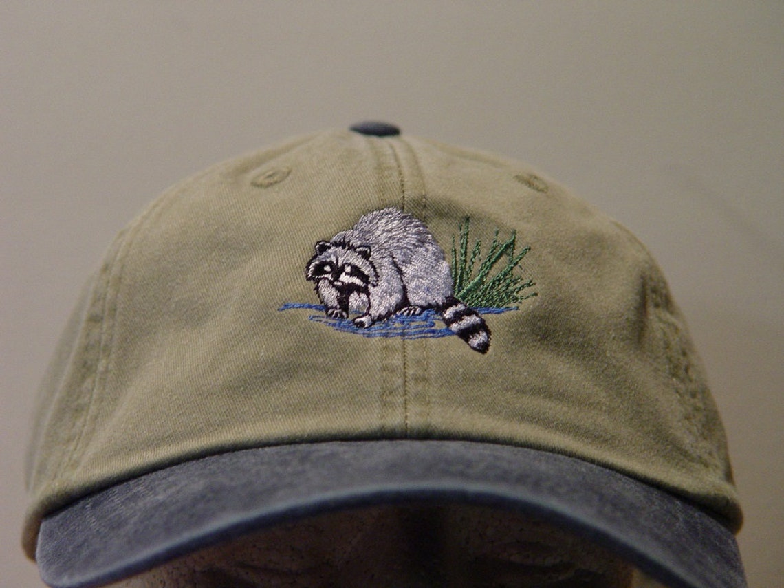 RACCOON HAT One Embroidered Men Women Wildlife Baseball Cap | Etsy UK