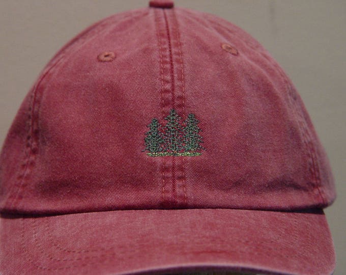 EVERGREEN PINE TREES Cap - One Embroidered Men Women Wildlife Hat ...