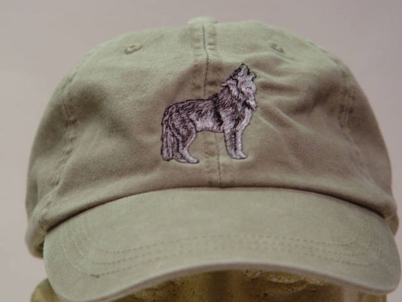 GRAY WOLF HAT Embroidered Men Women Wildlife Baseball Cap - Etsy