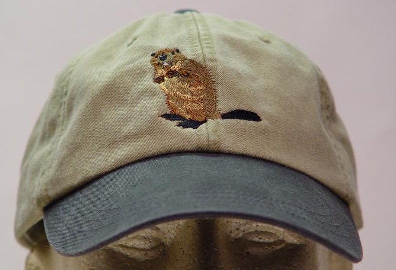 BEAVER Wildlife Hat One Embroidered Men Women Cotton Baseball - Etsy