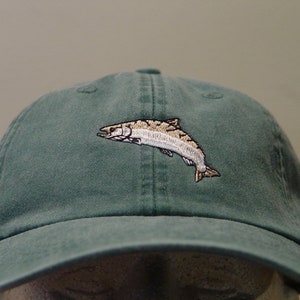 Atlantic Salmon Hat - One Embroidered Fish Men Women Wildlife Cap ...