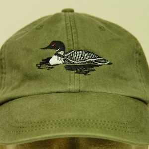 LOON BIRD HAT - One Embroidered Men Women Wildlife Baseball Cap - Price ...