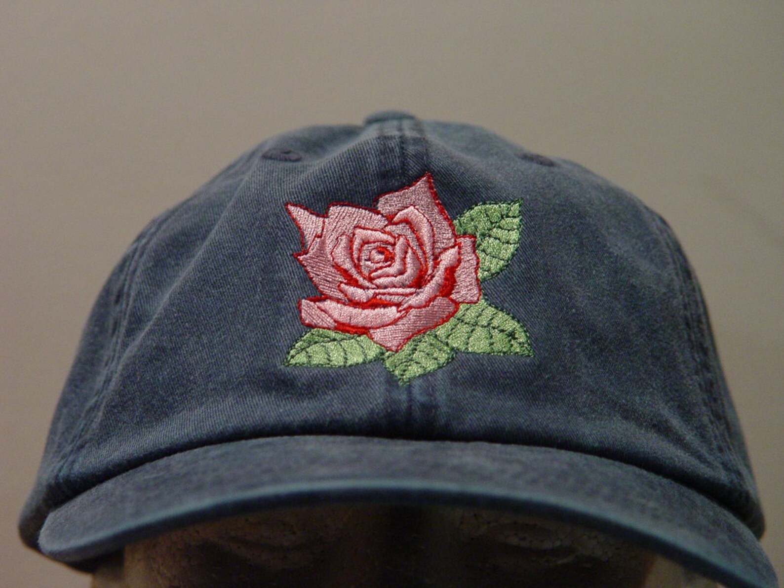 PINK ROSE June Flower of Month Hat Embroidered Women Garden - Etsy