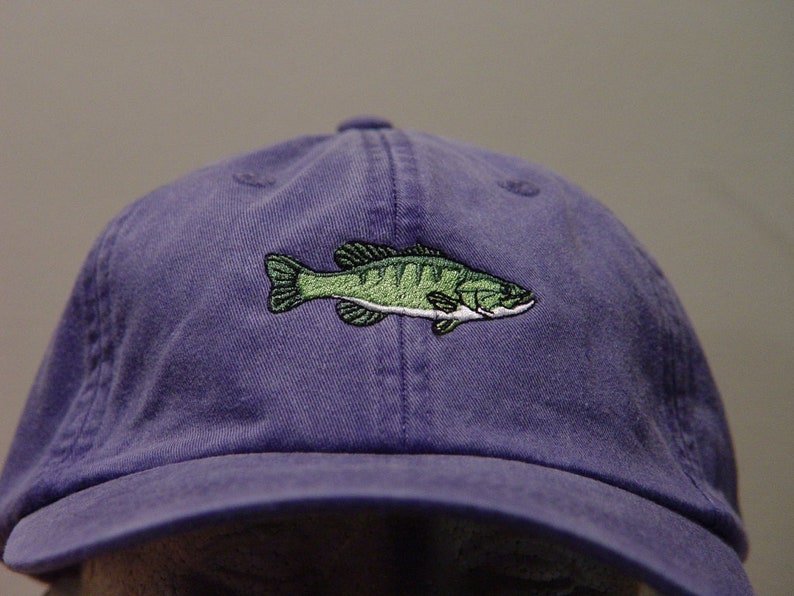 Smallmouth Bass Fish Hat Embroidered Men Women Wildlife Gift Cap ...