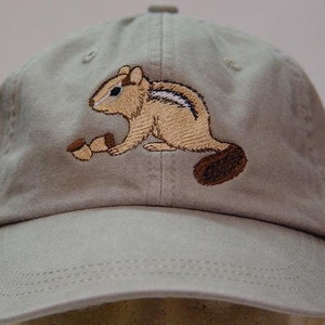 CHIPMUNK WILDLIFE HAT - Embroidered Men Women Baseball Gift Cap - Price ...