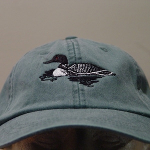 LOON BIRD HAT - One Embroidered Men Women Wildlife Baseball Cap - Price ...