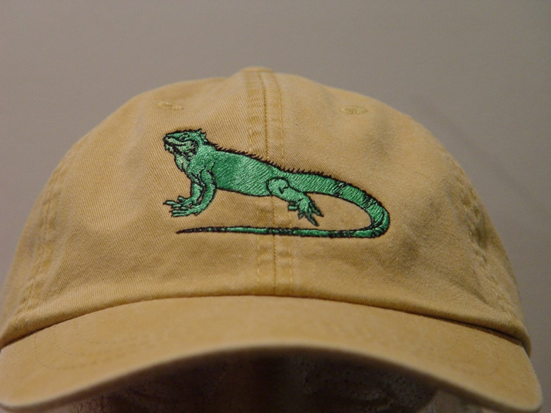 IGUANA LIZARD REPTILE Hat - One Embroidered Men Women Wildlife Cap ...